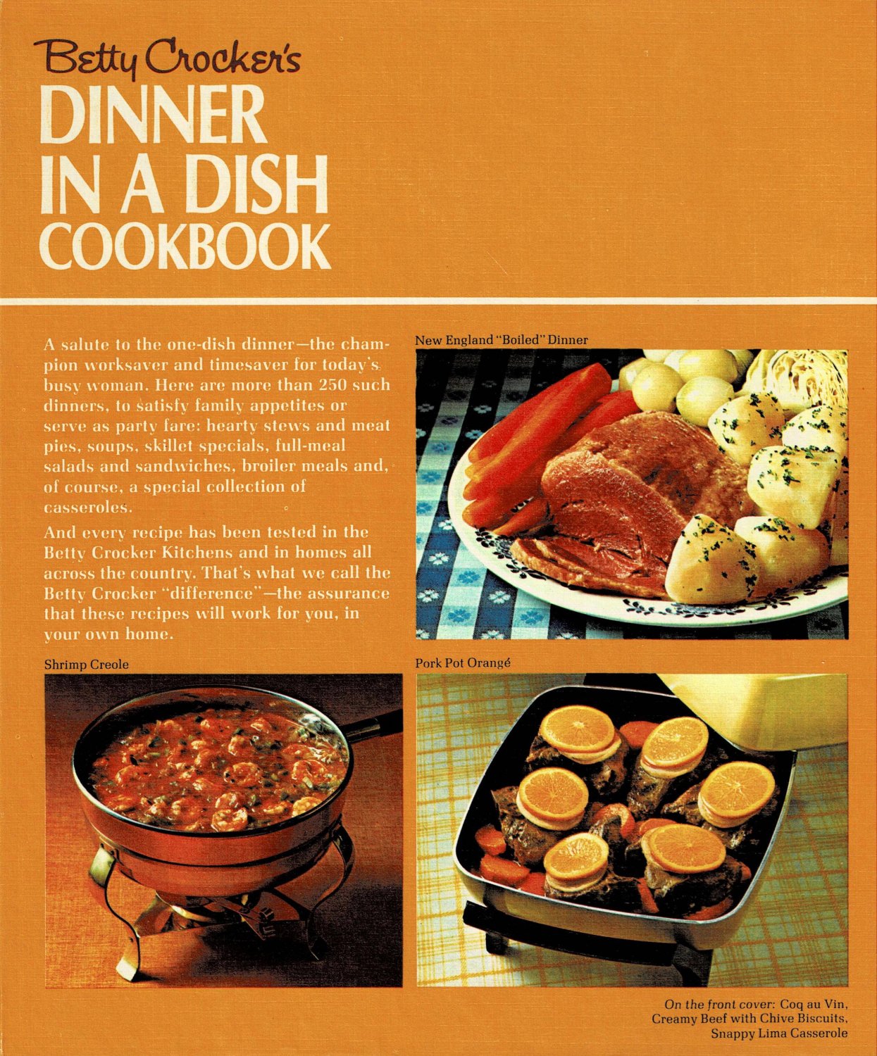 Betty Crocker's Dinner in A Dish Cookbook Large Spiral Hardcover Book ...