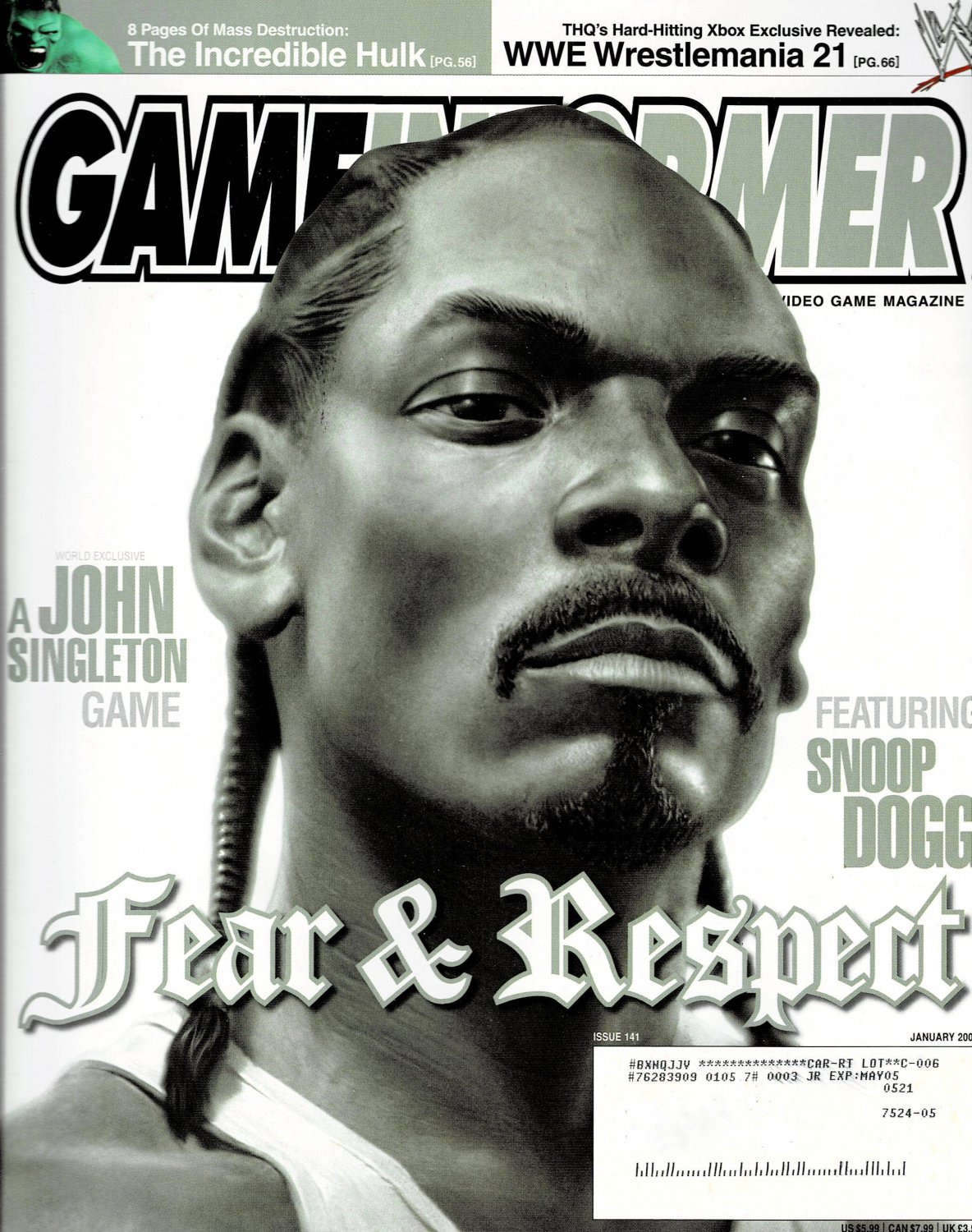 Game Informer Computer & Video Game Magazine Snoop Dogg Cover 2005