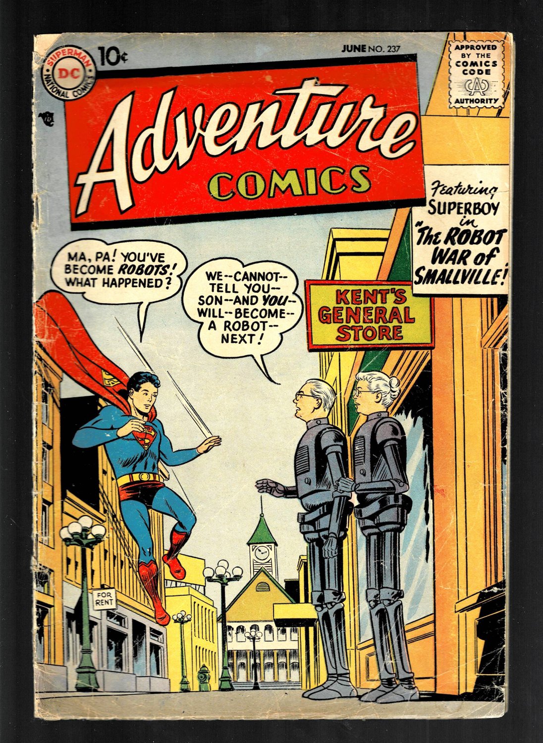 Adventure Comics No. 237 June Comic Book Vintage 1957 Superman
