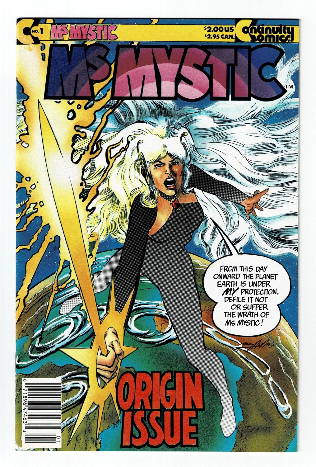 Ms Mystic No. 1 October Continuity Publishing Origin Issue Comic Book ...