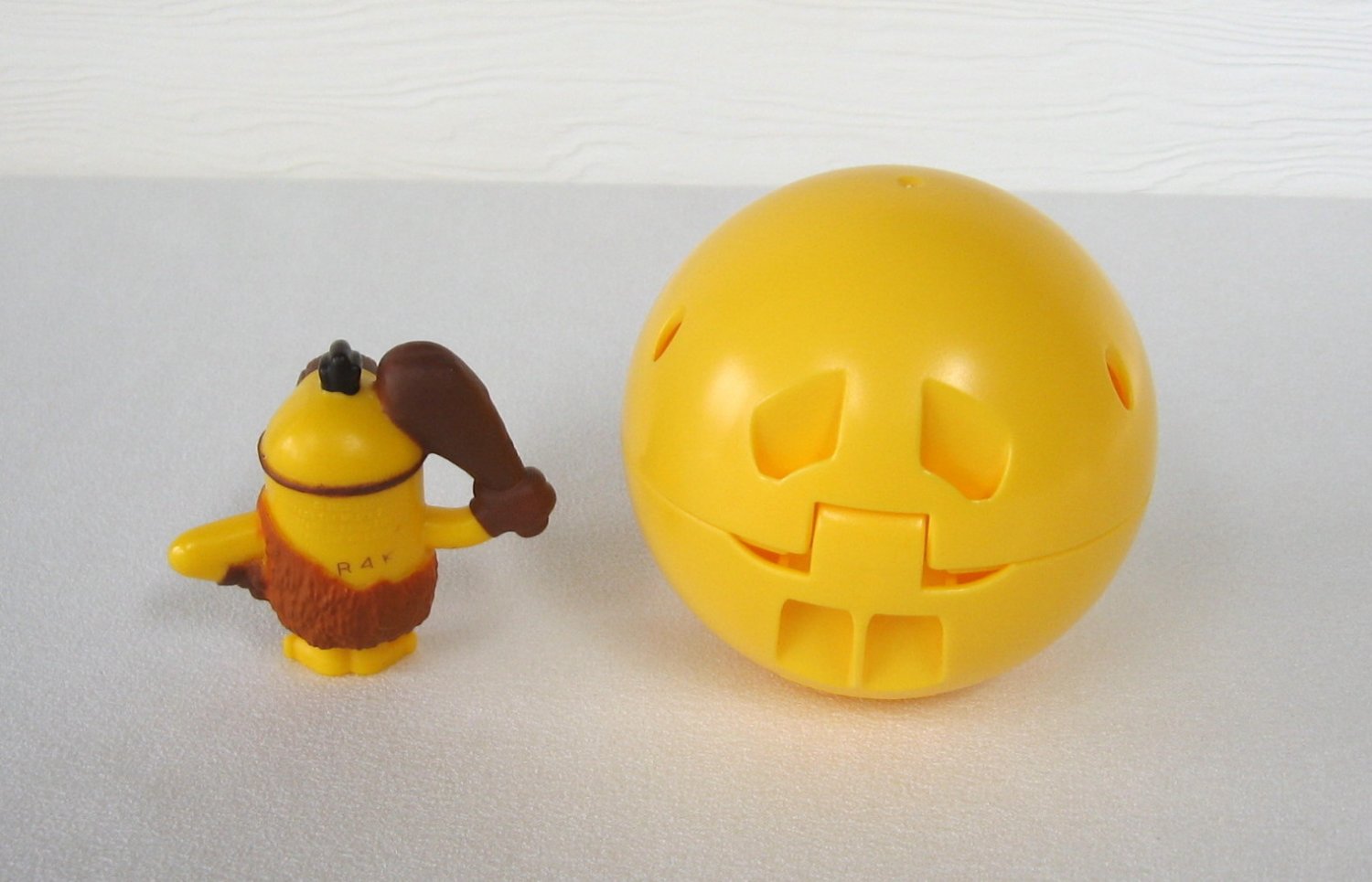 Minions The Rise of Gru Yellow Ball Toy & Caveman with Club 2019 McDonalds