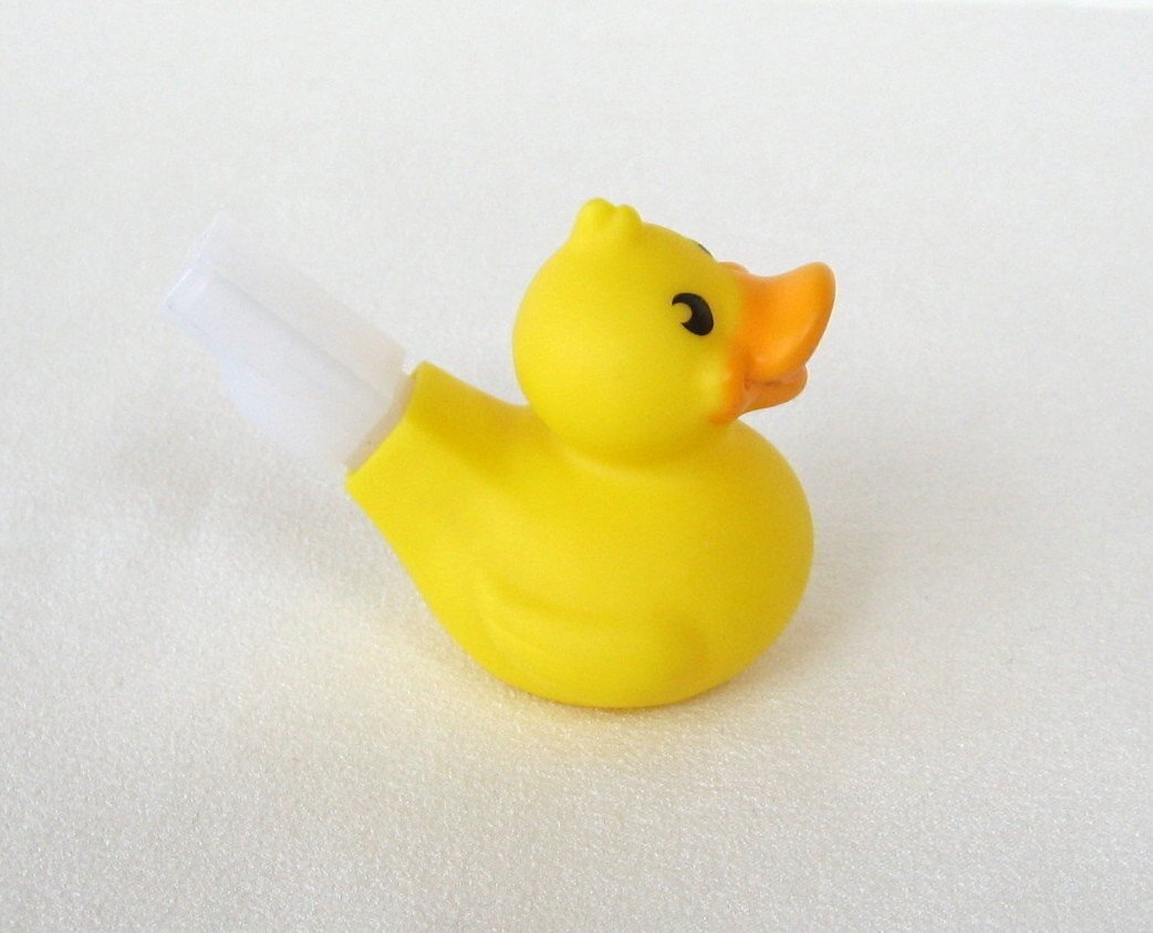 Mini Yellow Duck Quacker Whistle Toy By Schylling
