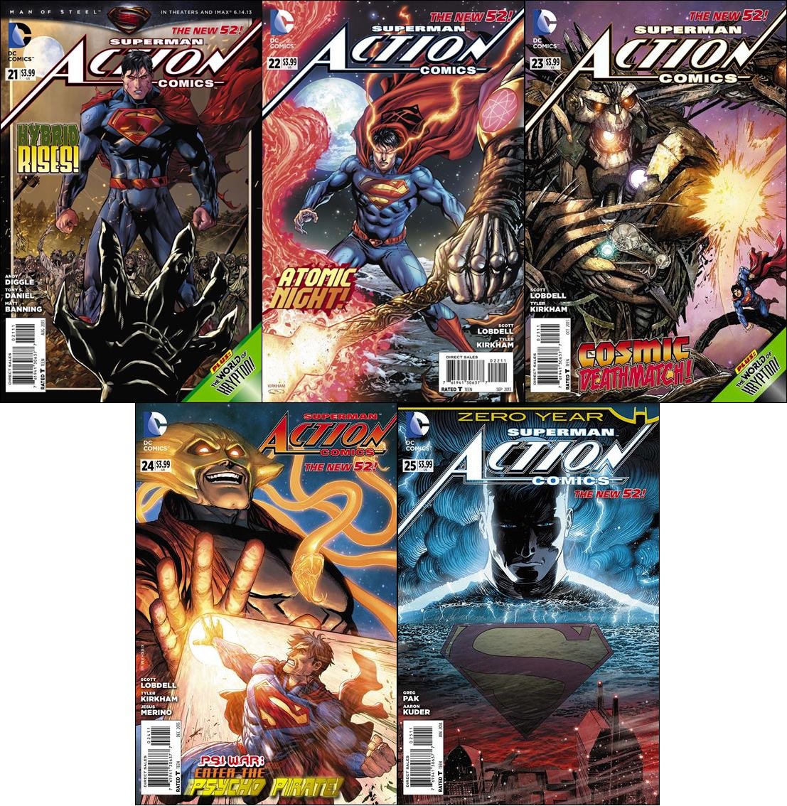 Action Comics (Vol 2) #21 22 23 24 25 [2013] VF/NM *The New 52 Trade Set*