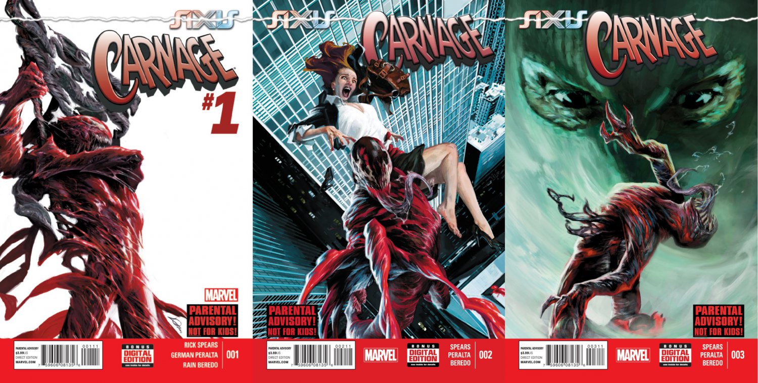 Axis: Carnage #1 2 3 [2014] VF/NM Marvel Comics Trade Set