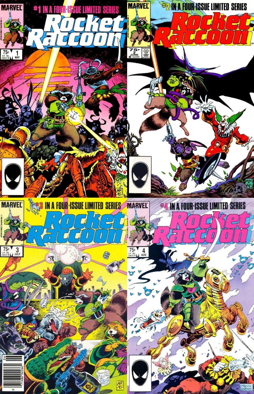 Rocket Raccoon #1 2 3 4 [1985] Marvel Comics