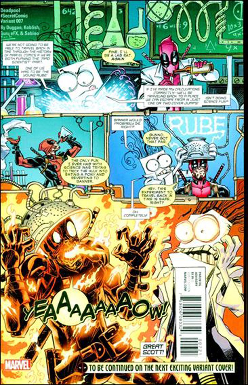 Deadpool #7 Scott Koblish Secret Comic Variant Cover [2016] VF/NM ...