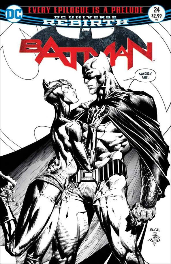Batman #24 David Finch Black and White Cover 3rd Printing [2017] VF/NM ...