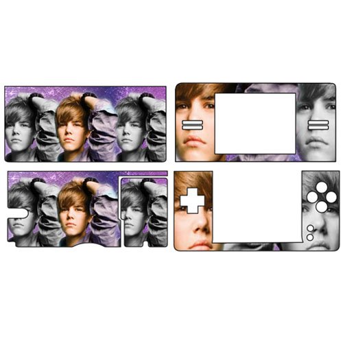 New Nintendo NDSL NDS DS Lite Skin Sticker Vinyl Cover Decal Justin ...