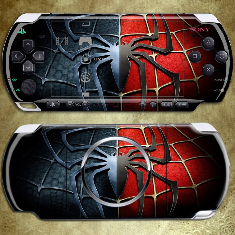 NEW Sony PSP 3000 3 Slim Sticker Spiderman Pattern Vinyl Skin Decal A137