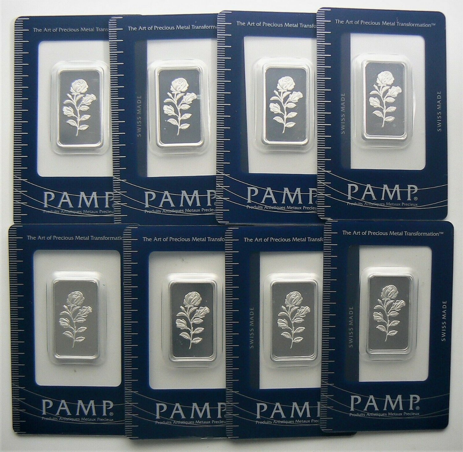 Authentic 10 Grams Rose Pamp Suisse Silver Bar