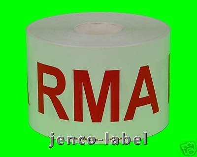 ML23114,500 2x3 RMA Labels/Stickers