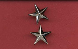 Pair of One star general rank insignia 1/2 size.
