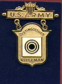 US Army Distinguished Rifleman badge in gold
