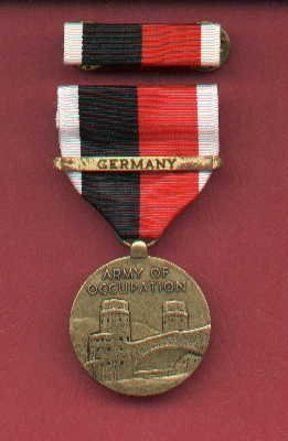 Army of Occupation medal with GERMANY bar and ribbon bar