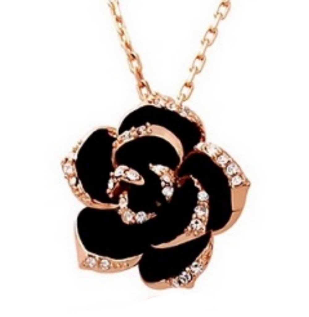 Swarovski Elements Crystal Flower Pendant Necklace