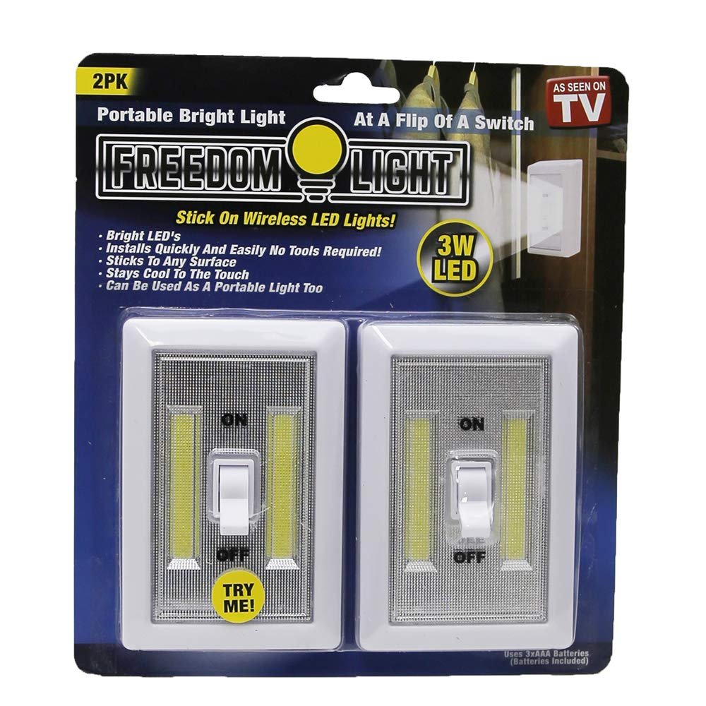 Freedom Light Stick On Wireless LED Switch Lights 2 Pack