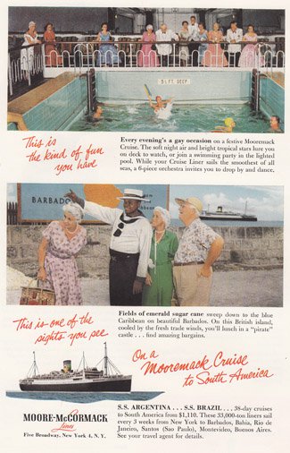 1955 Moore-McCormack Line: This is the kind of fun you have