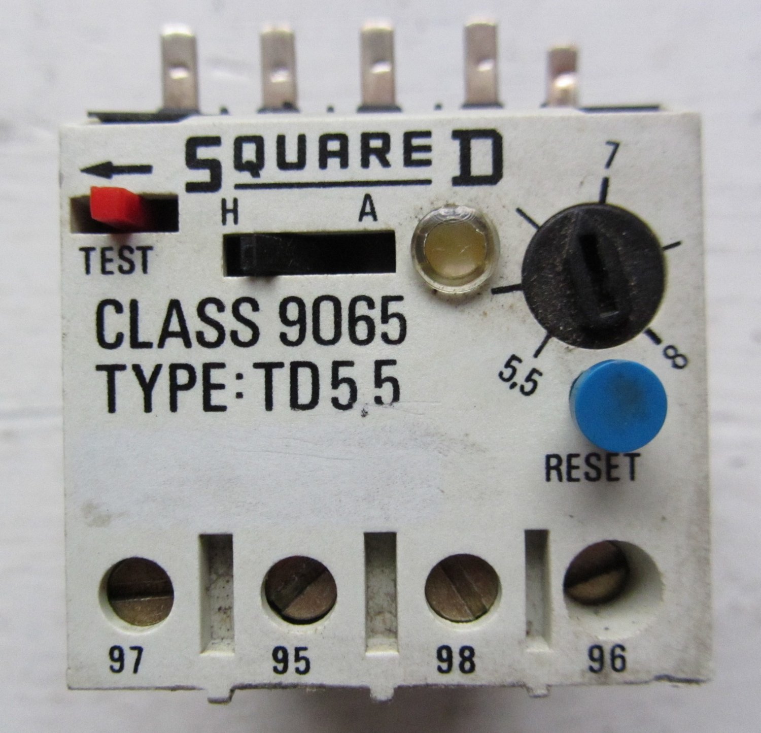 Square D 9065-TD5.5 Motor Protector Overload Class 9065 Type TD5,5