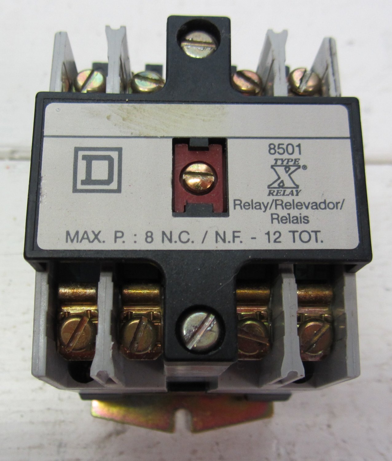 Square D 8501X020 Type X Relay Ser. A Industrial Control Relay 8501 8 N ...