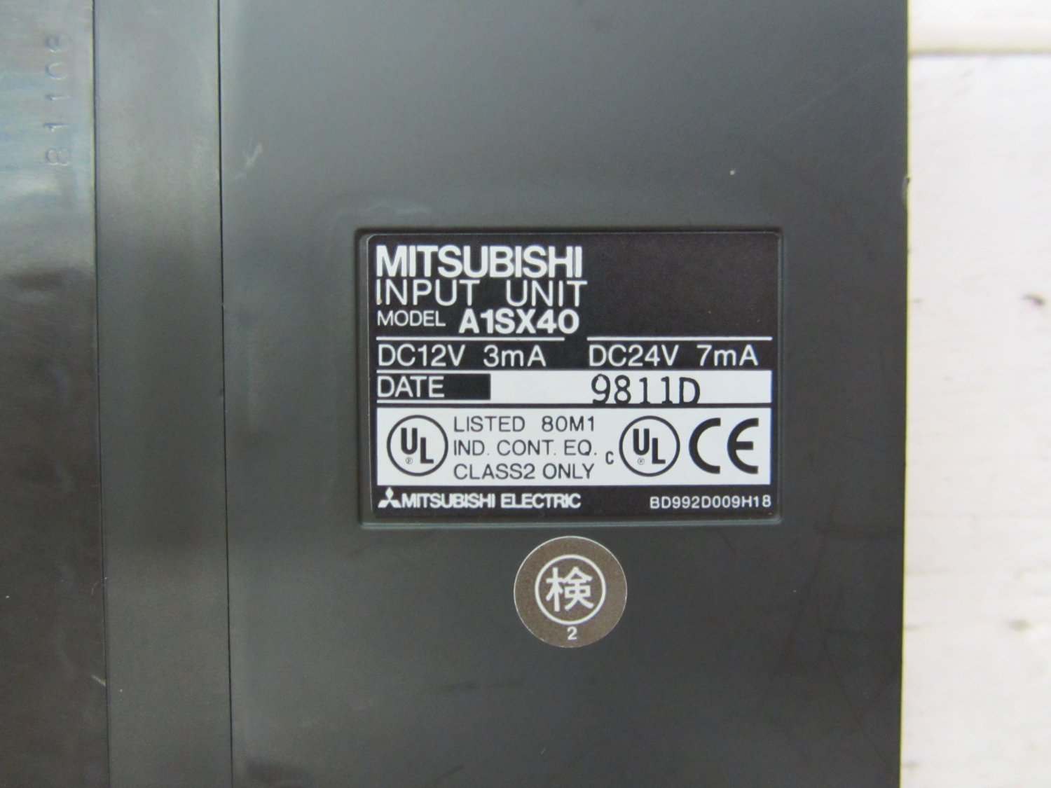 Mitsubishi A1SX40 16 Point 24 VDC 12 VDC Digital Input PLC Module A1S-X40