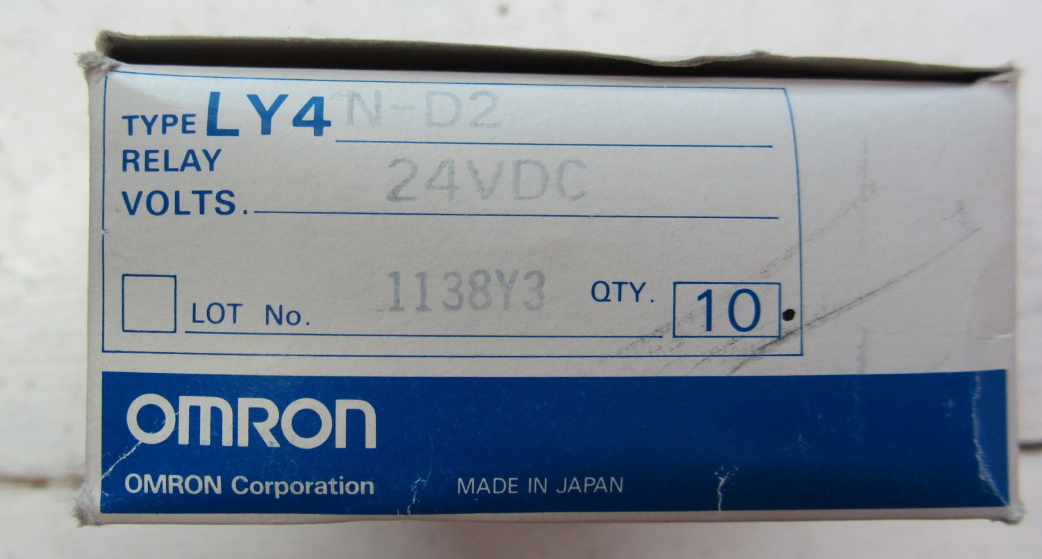 Omron LY4N-D2 24 VDC Relay 14 PIN 4PDT 10A LY4ND2 New In Box