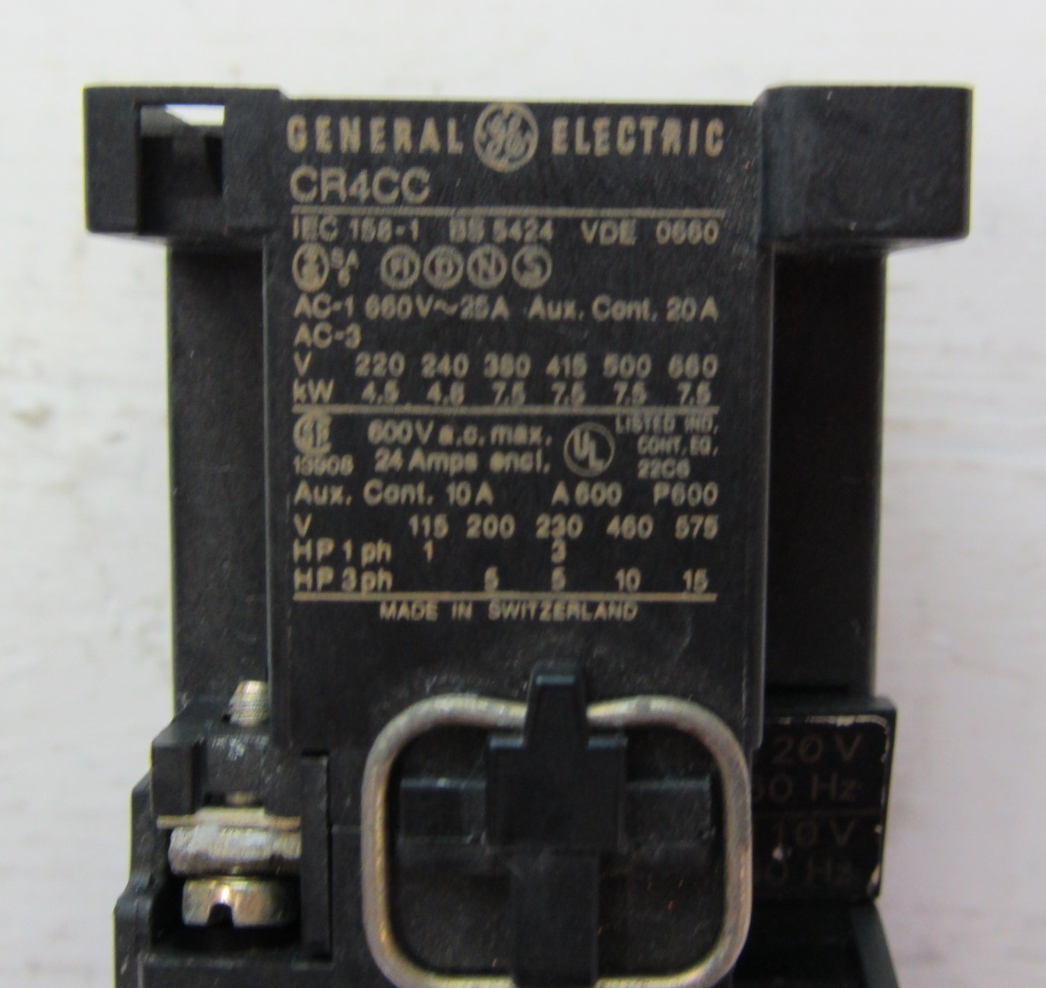 General Electric CR4CC-10 CR4CC Motor Starter Contactor 120 Volt Coil ...