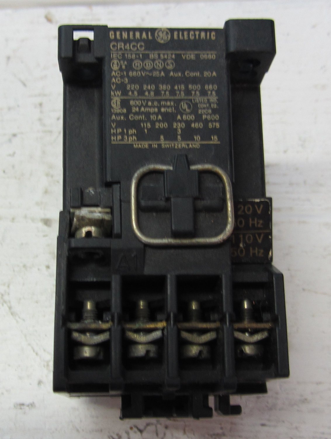 General Electric CR4CC-10 CR4CC Motor Starter Contactor 120 Volt Coil ...