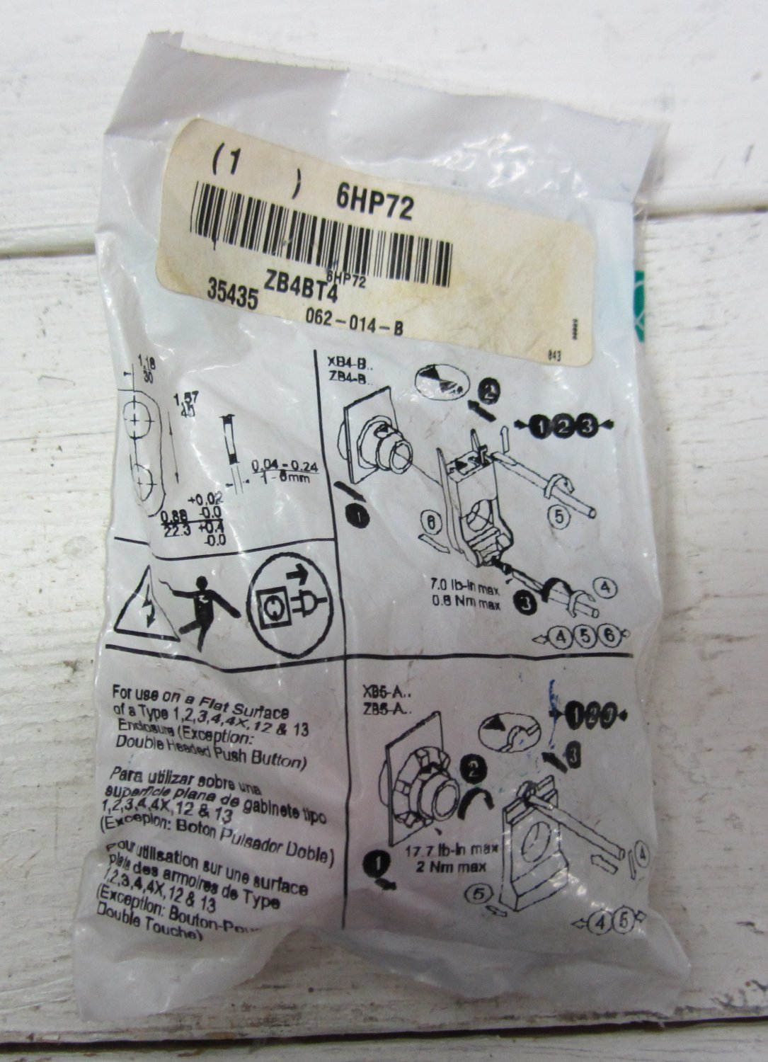 Telemecanique ZB4BT4 35435 E Stop Red Push Pull Mushroom Operator Push ...