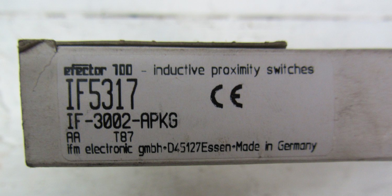IFM Efector IF5317 Inductive Proximity Switch Sensor IF-3002-APKG