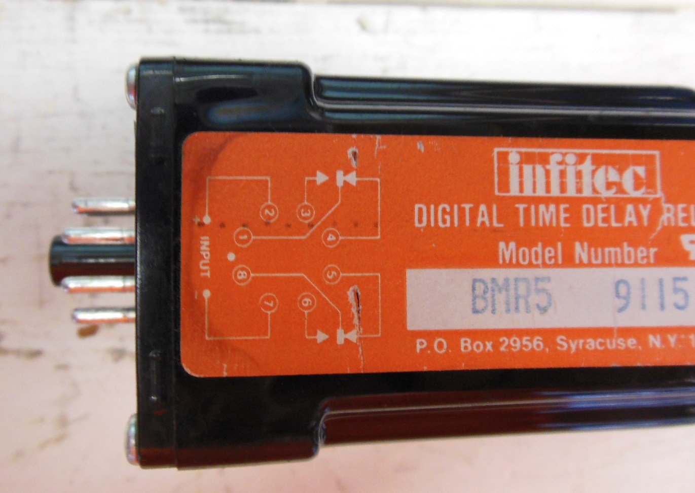Infitec BMR5 9115 120 Vac 8 Pin Time Delay Relay