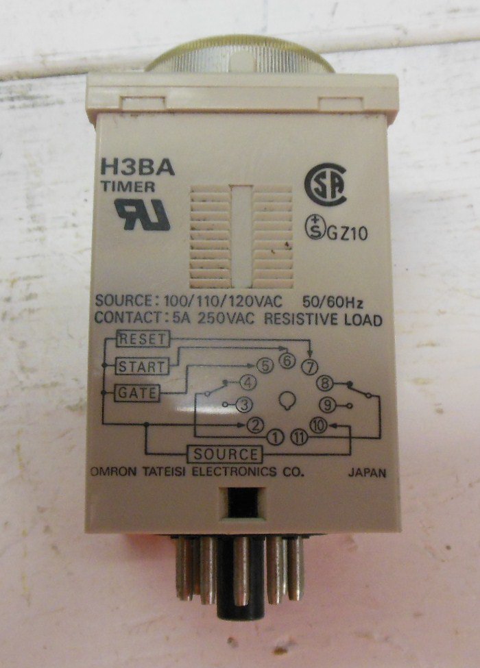 Omron H3BA 110 VAC H3BA On Delay Timer 250 VAC 5 A Contact