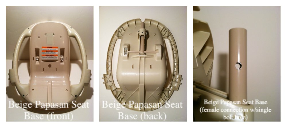 Fisher Price Papasan Nature's Touch Beige Swing Replacement Chair/Seat/Base