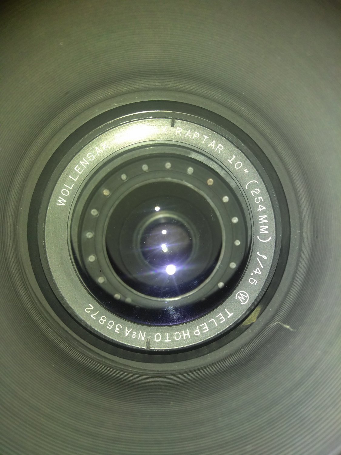 10" (254mm) f/4.5 Wollensak Fastax Raptar