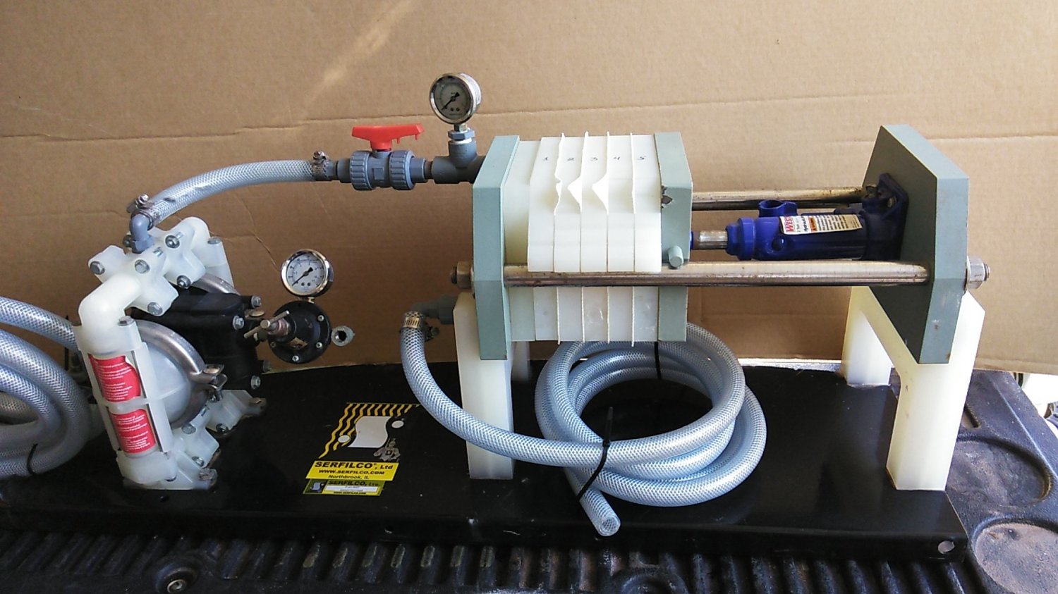 SERFILCO F-710 Filter Press with Diaphragm Pump Lab/Small Batch