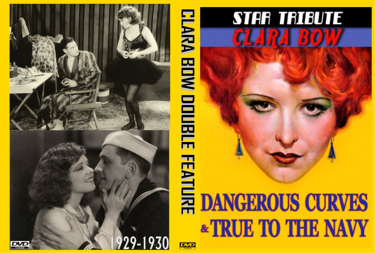 CLARA BOW DOUBLE FEATURE Dangerous Curves/True to the Navy 1929-1930