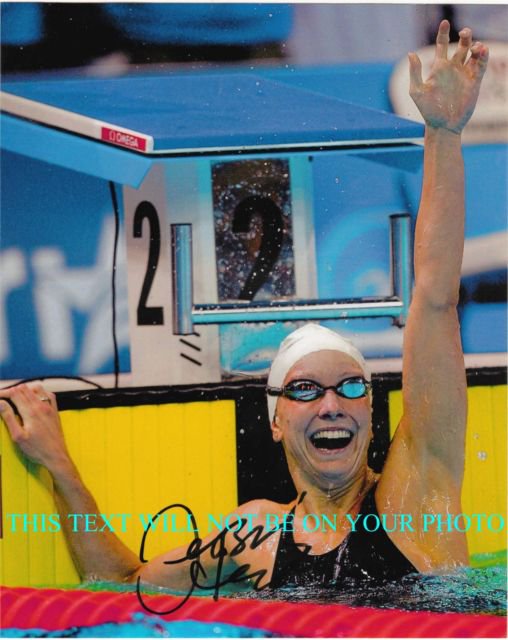JESSICA HARDY AUTOGRAPHED 8x10 RP PHOTO SWIMMING WORLD RECORD HOLDER