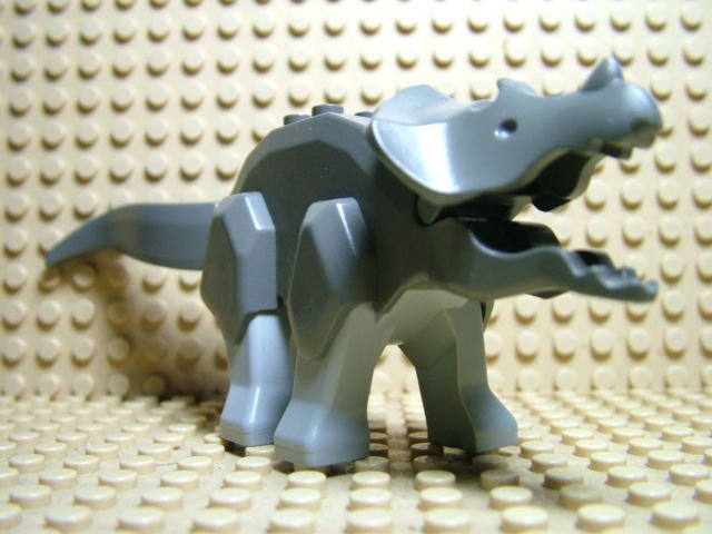 LEGO ~ Triceratops ~ Minifigure Dinosaur Movie Studios T-Rex Gray Legs Dino