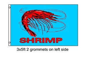 SHRIMP Sign Flag 3x5ft advertising banner sign