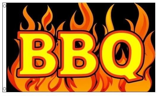 BBQ Barbecue FLAG 3x5ft with turn to BANNER kit