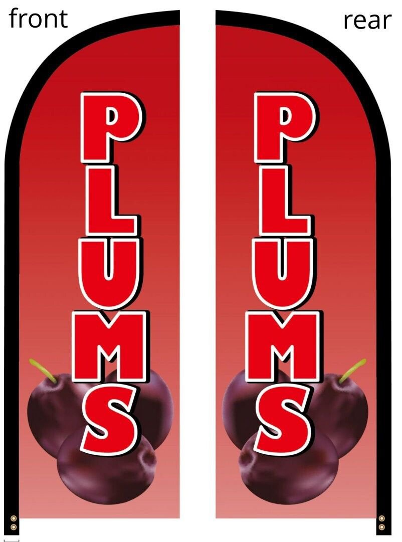 PLUMS DOUBLE SIDED 8 ft tall Feather Swooper Flutter Flag banner KIT