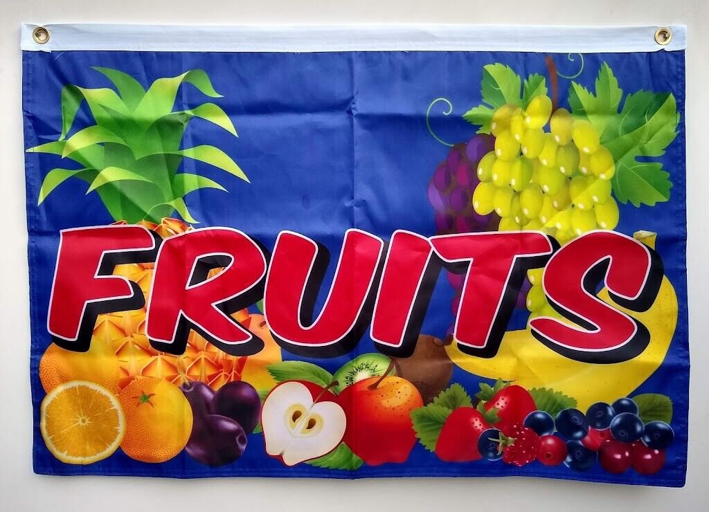 FRUITS FLAG 2x3ft flag, vertical banner