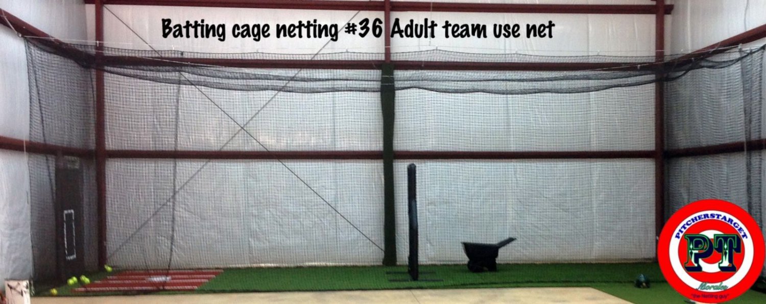 Baseball batting cage netting 12x14x70 door baffle net #36, free net ...