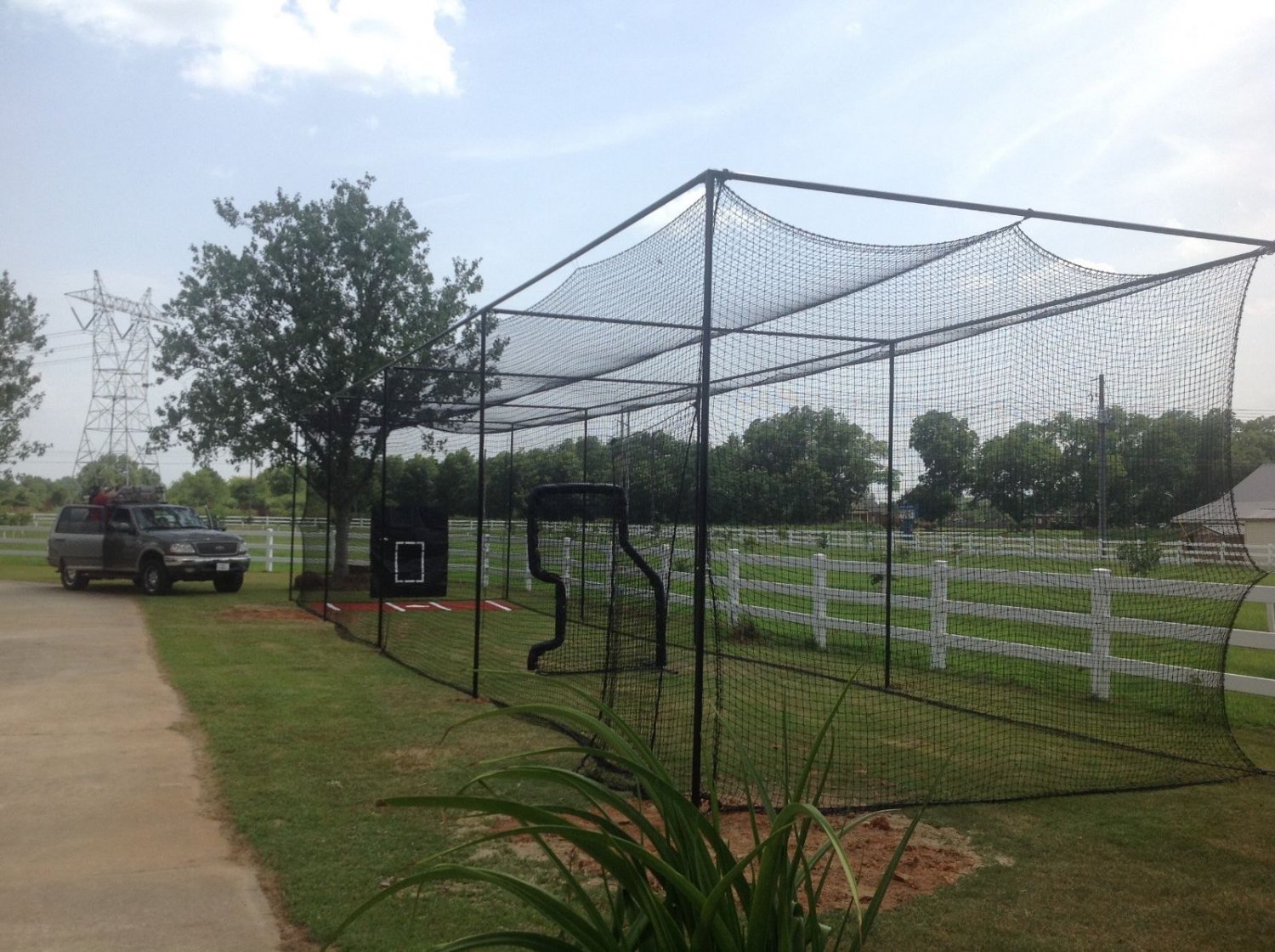 Batting cage netting #21 10x10x20 ft. little l. net only baffle netting ...