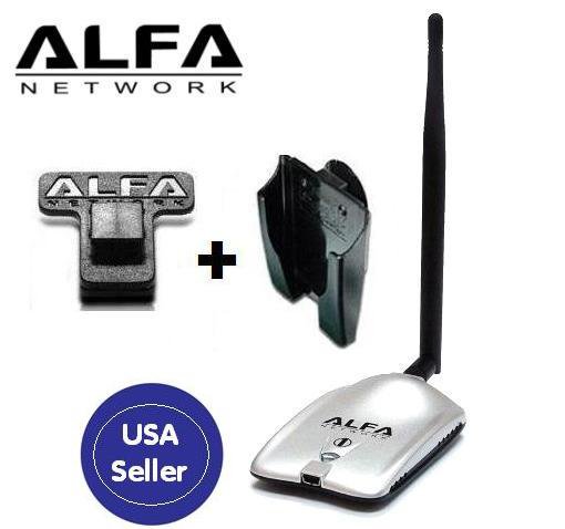 Alfa Network USB Wireless Adapter + Free U Mount & Clip