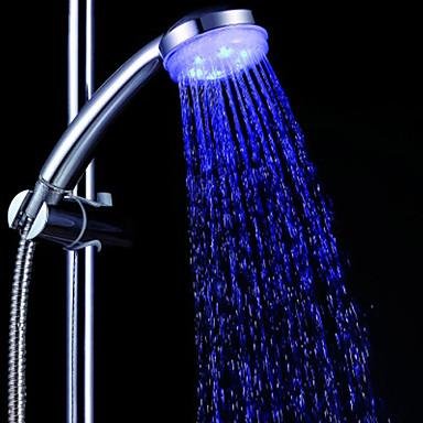 Temperature Visualized Heat Sensor LED RGB Shower Head (Plastic, Chrome ...