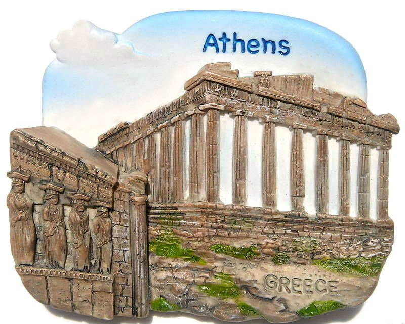 Parthenon of Athens Greece, High Quality Souvenir Resin 3d Fridge Magnet