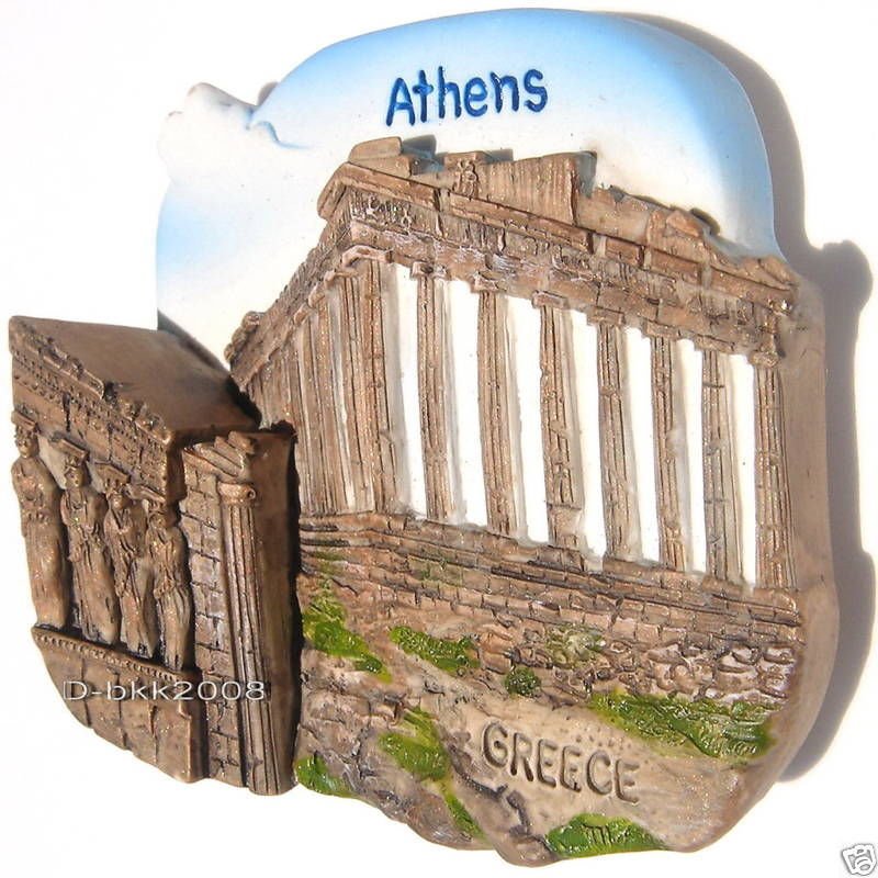 Parthenon of Athens Greece, High Quality Souvenir Resin 3d Fridge Magnet