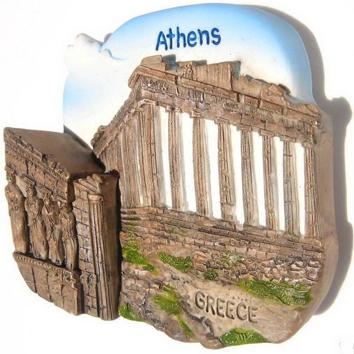 Parthenon of Athens Greece, High Quality Souvenir Resin 3d Fridge Magnet