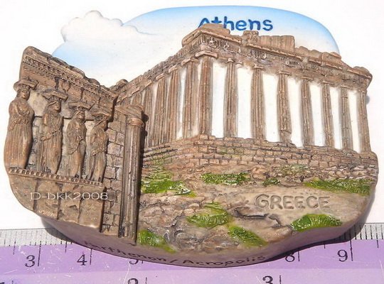Parthenon of Athens Greece, High Quality Souvenir Resin 3d Fridge Magnet