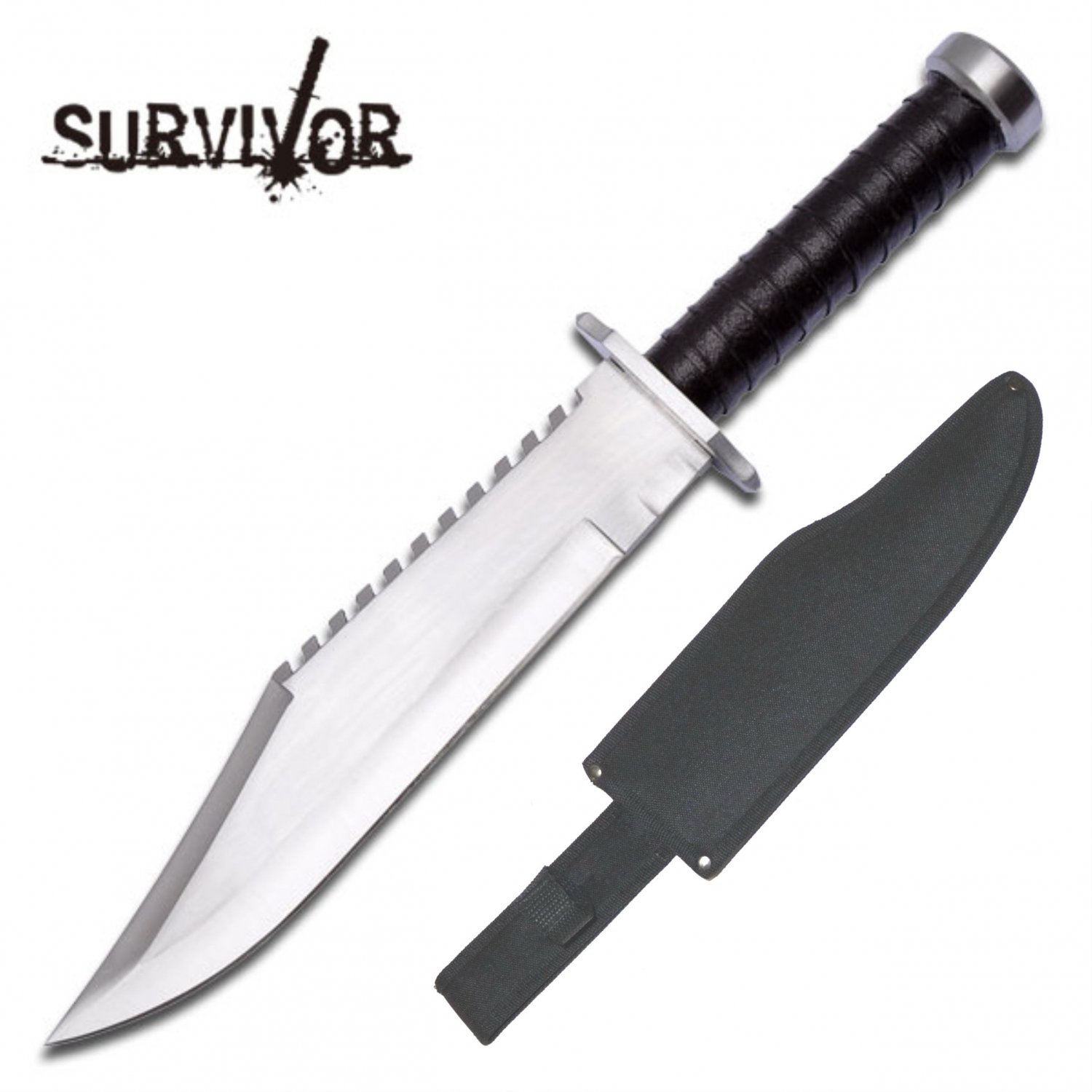 16.25" Large Combat & Hunting Knife w/ Sheath